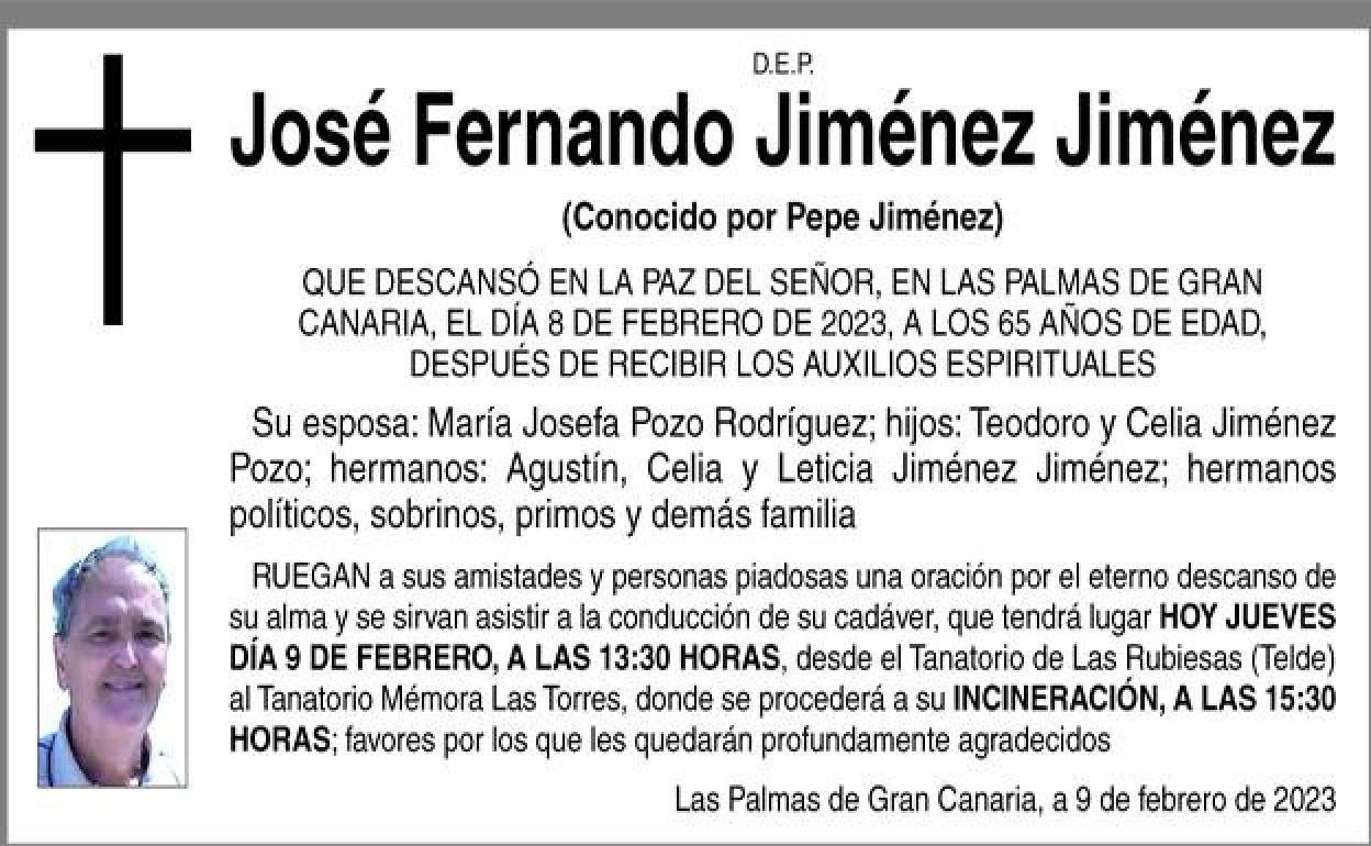 José Fernando Jiménez Jiménez | Canarias7